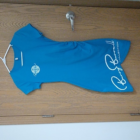Barry Burrell | Dresses | Barry Burrell Blue Asymmetrical Curvy Body ...